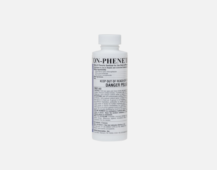 DECON-PHENE II High pH phenolic sanitizer Concentrate Sterile 4oz 24/cs ...